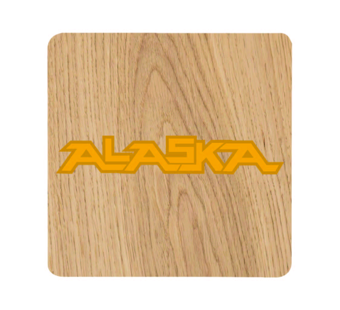 Alaska Text Wood Coaster – Cascade Provisions