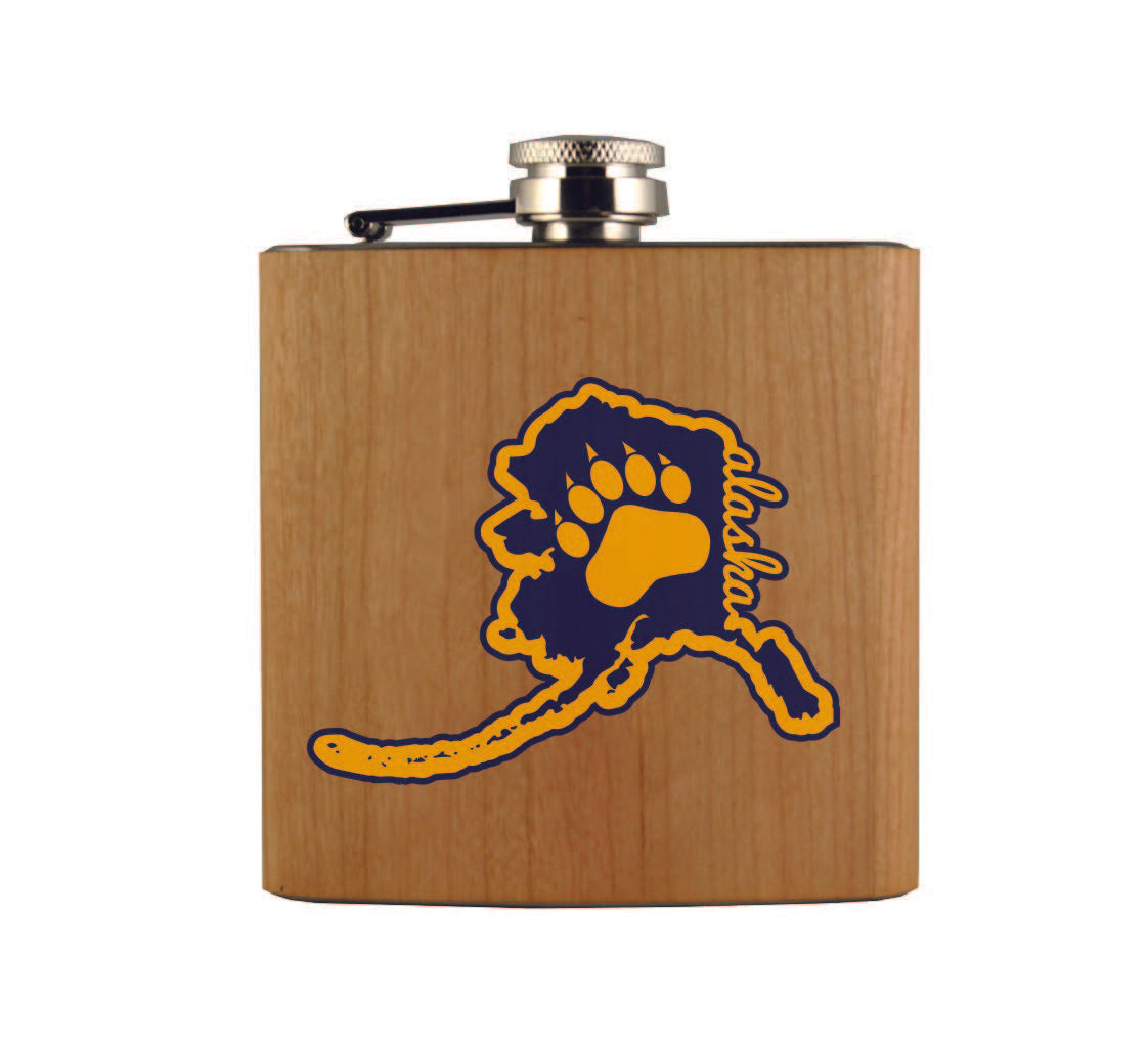 Alaska Script Wood Flask – Cascade Provisions