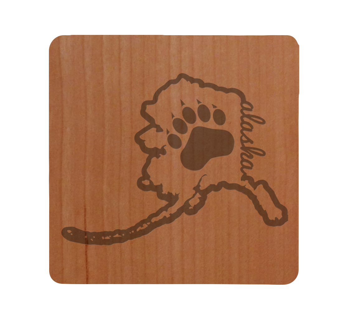Alaska Script Wood Coaster – Cascade Provisions
