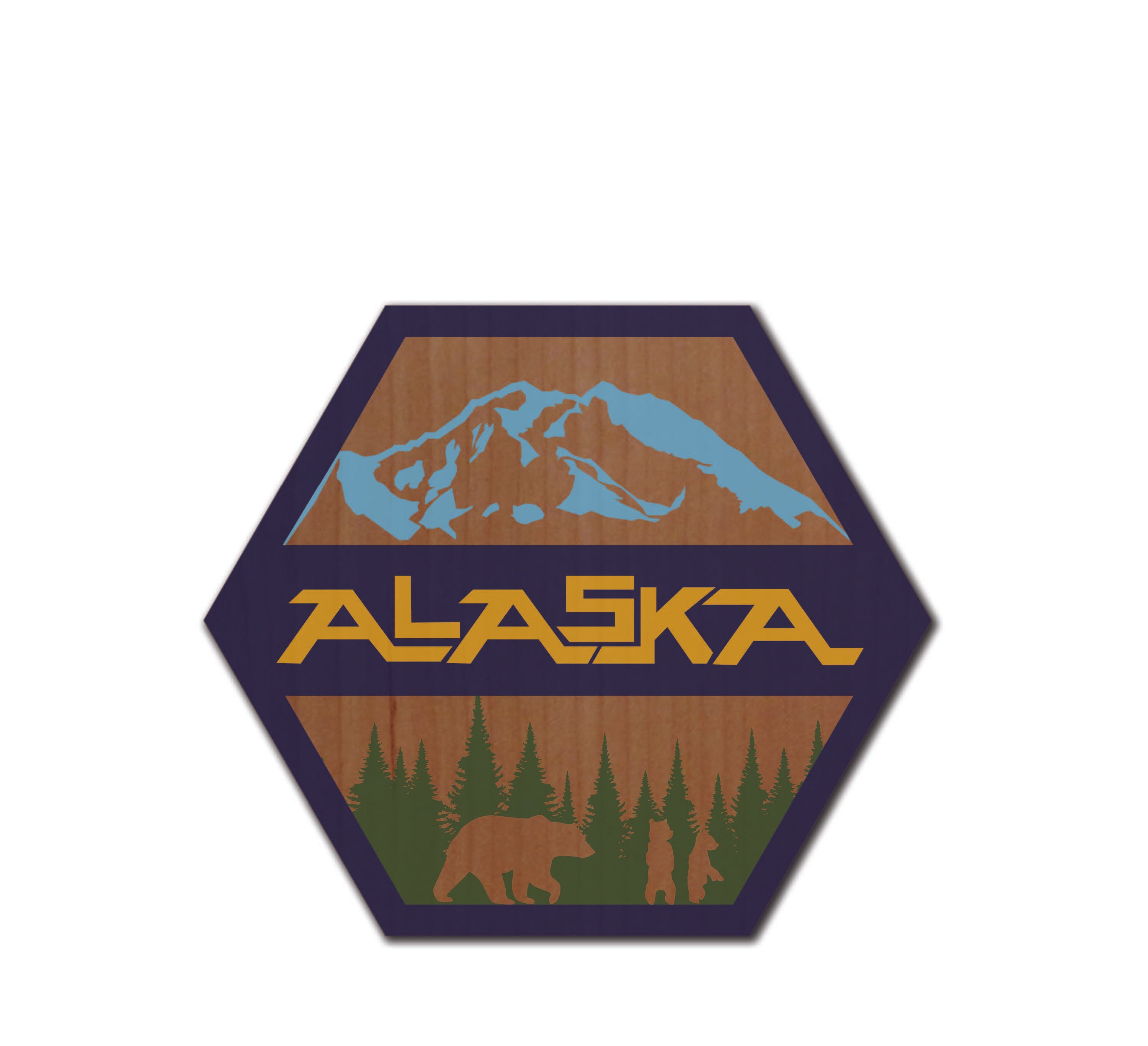 Alaska Badge Wood Magnet – Cascade Provisions