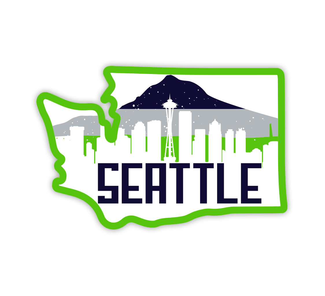 Seattle Tricolor Vinyl Sticker – Cascade Provisions