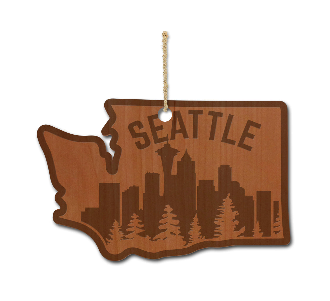Seattle Skyline Wood Ornament – Cascade Provisions