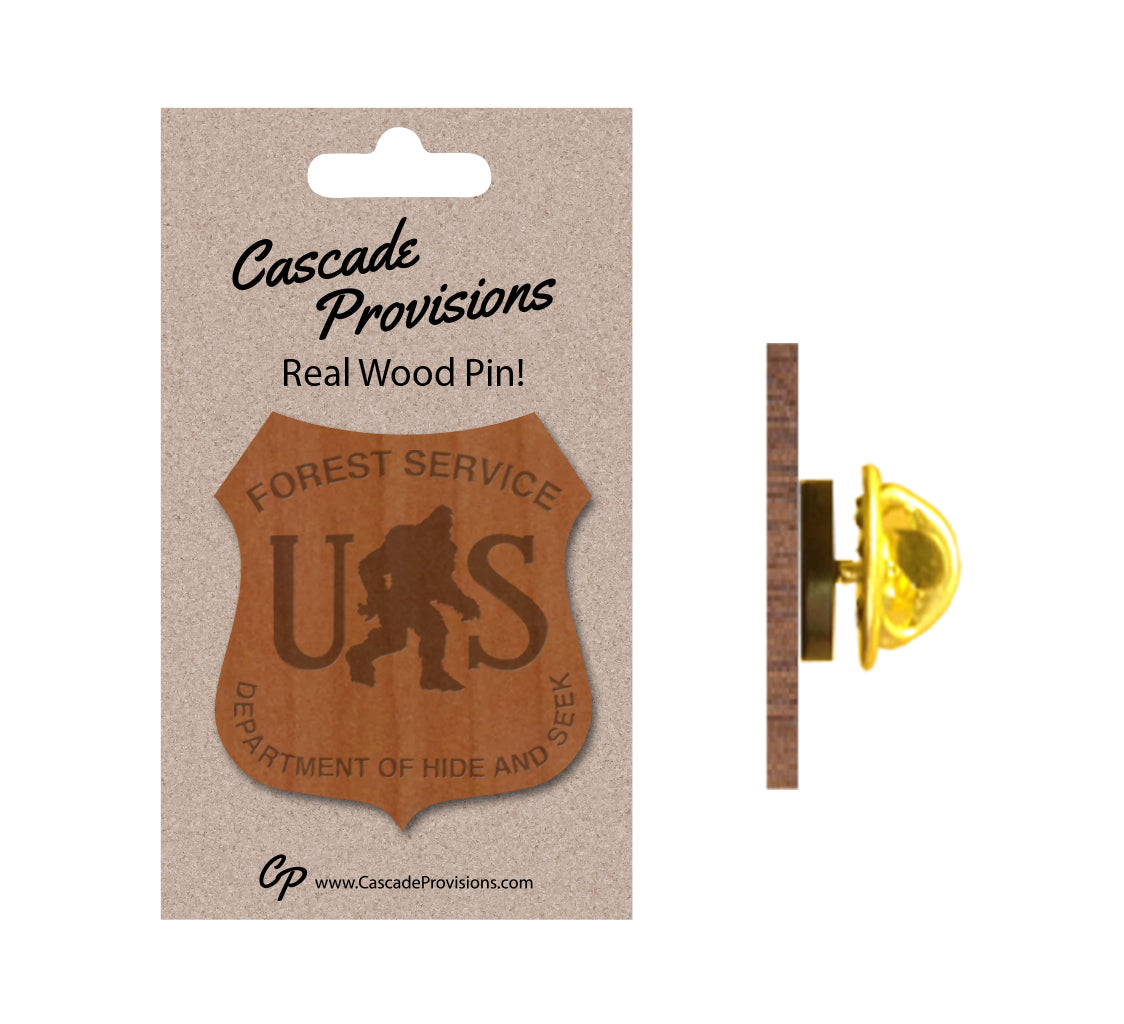 Bigfoot Forest Service Wood Pin – Cascade Provisions